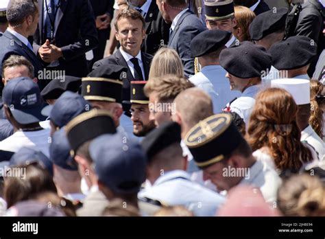 Paris France 14th July 2022 French President Emmanuel Macron