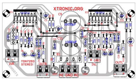 Tda7293 Amplifier Circuit Diagram With Pcb Xtronic Artofit
