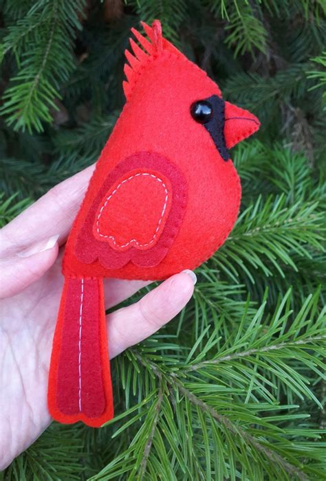 Cardinal Ornament Red Cardinal Ts Felt Cardinal Car Ac Inspire