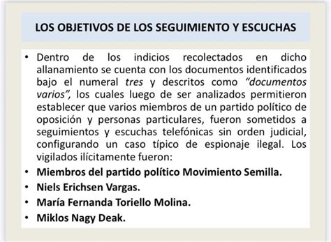 Diapositivas De CICIG Sobre El Caso De Espionaje Fotos Finales En El Interior De La Nota