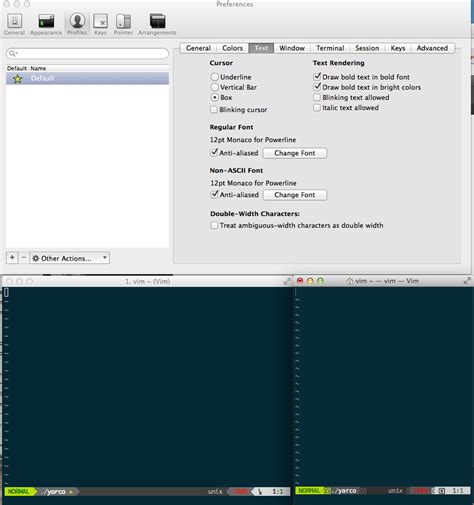 Terminal App Setting Custom Powerline Fonts In The Default Osx Terminal App Super User