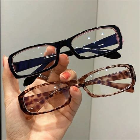 1 Pc Retro Plastic Square Narrow Frame Glasse Korean Style Fashion