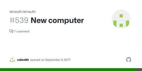 New Computer Issue 539 Winauth Winauth GitHub