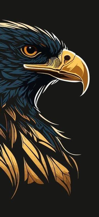 Eagle Fly Android Background Seni Vektor Burung Elang Gambar Grafit