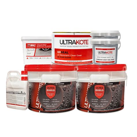 Epoxy Flake Flooring Package 80sqm Black Pebble On Black Flake