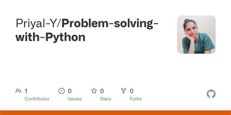 Github Priyal Yproblem Solving With Python