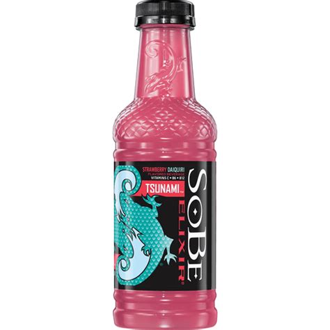 Sobe Elixir Tsunami Beverage Strawberry Daiquiri Flavored 20 Fl Oz