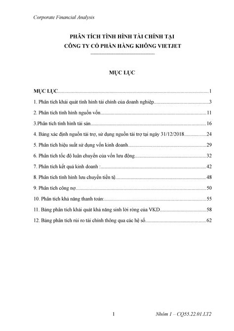 10 Phân Tích Tài Chính Doanh Nghiệp 1 PhÂn TÍch TÌnh HÌnh TÀi ChÍnh