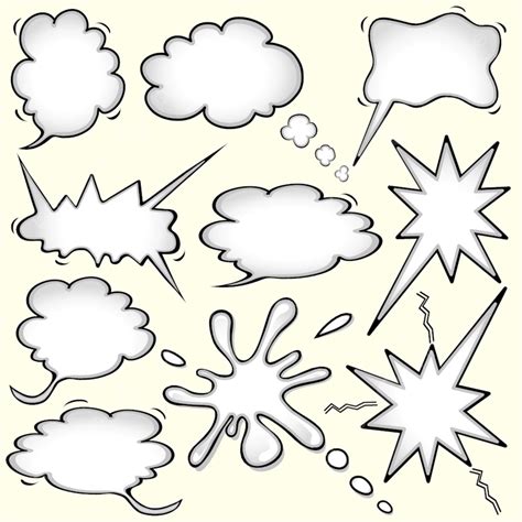Comic Book Thought Bubbles Thought Idea Bubbles Vector Thought Idea