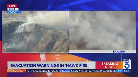 Evacuation Warnings Orders Issued For Hawk Fire In Acton