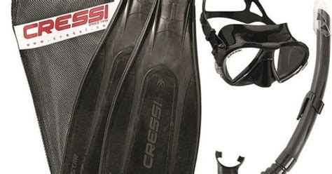 Cressi Pro Star Palet Maske Şnorkel Seti Black 43/44