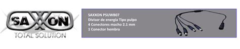 Saxxon Psuwb07 Divisor De Energía Para 4 Camaras 1 Conect