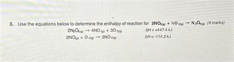 Solved 3 Use The Equations Below To Determine The Enthalpy Chegg