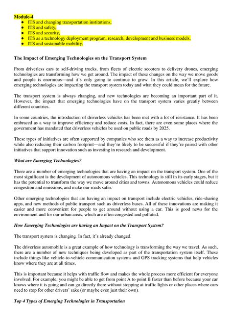ITS Module 4 Technology Building Blocks For ITS 1 Module ITS And