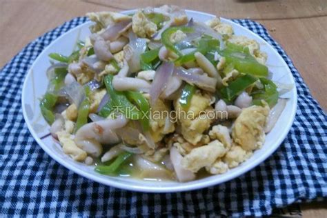 白玉菇青椒炒鸡蛋的做法菜谱香哈网