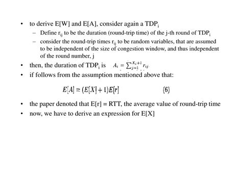 Ppt Modeling Tcp Throughput A Simple Model And Its Empirical