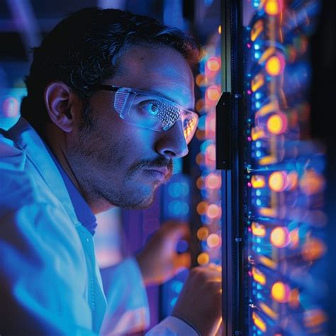 Free Tech Professional Analyzing Image Technology Professional Data