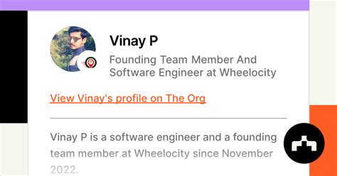 Vinay P Founding Team Member And Software Engineer At Wheelocity The Org