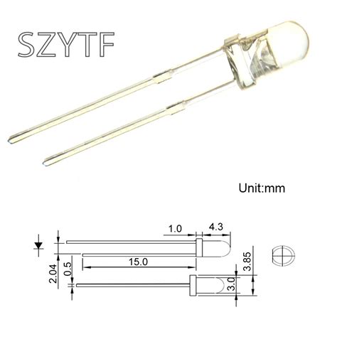 100pcs Water Clear Led 3mm Orange Round Light Emit Vicedeal