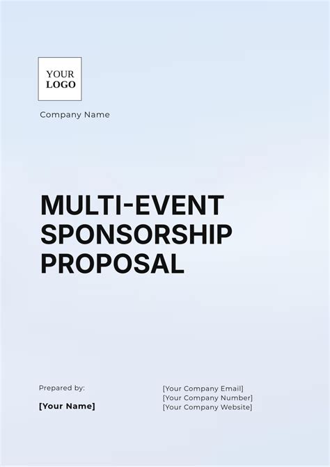 Free Multi Event Sponsorship Proposal Template To Edit Online