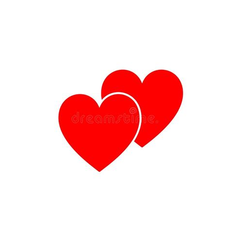 Doubles Coeurs Rouges Illustration Stock Illustration Du Sensations