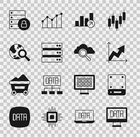 Set Data Analysis Server Financial Growth Search Globe Security