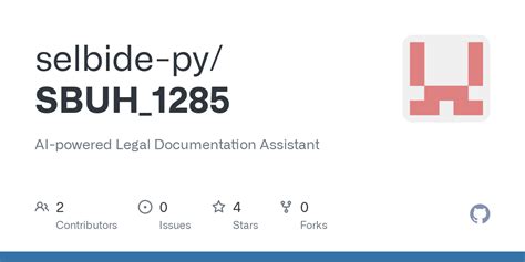 Github Selbide Pysbuh1285 Ai Powered Legal Documentation Assistant