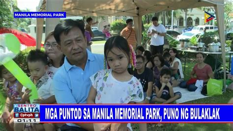 Mga Puntod Sa Manila Memorial Park Puno Ng Bulaklak Video Dailymotion