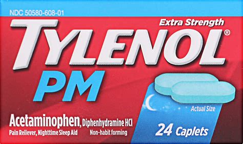 Tylenol Pm Extra Strength Nighttime Pain Reliever And Sleep Aid Caplets