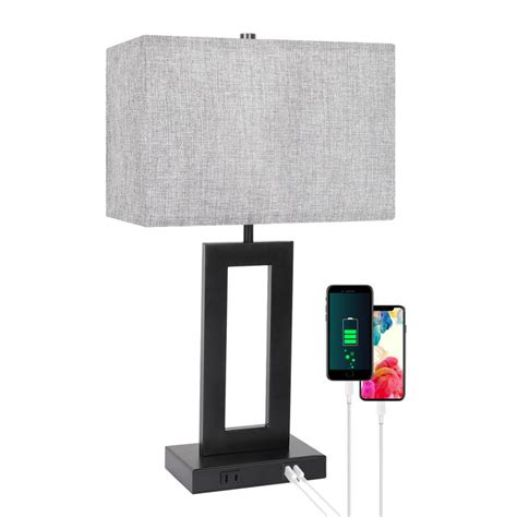 Ebern Designs Leanore Metal Usb Table Lamp Wayfair