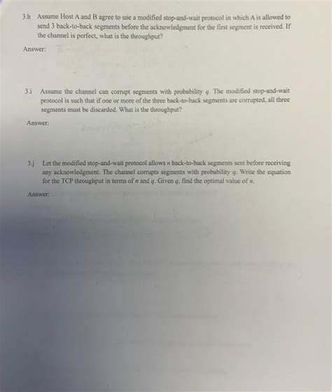 Solved 2 Points Each Host A Has Opened A TCP Connection Chegg