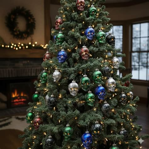 Embrace The Dark Elegance Of Skull Bauble Christmas Unique Holiday Decor Ideas