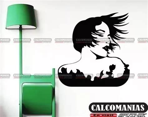 Vinilo Decorativo Mujer Rostro Meses Sin Intereses