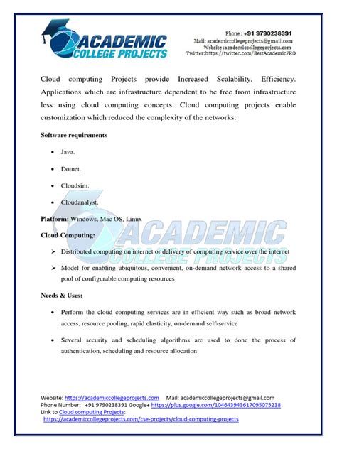 Cloud Computing Projects Download Free Pdf Cloud Computing Computing