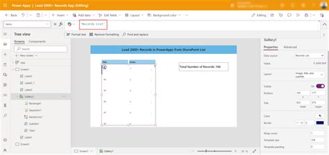 How To Load 2000 Records In Canvas PowerApps From SharePoint List
