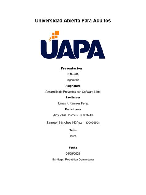 Desarrollo De Proyectos Con Software Libre Pdf Apoyo Software