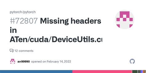 missing headers in aten cuda deviceutils cuh · issue 72807 · pytorch