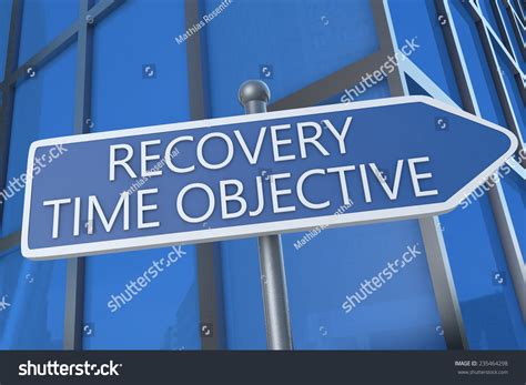 Recovery Time Objective Illustration Street Sign Stock Illustration