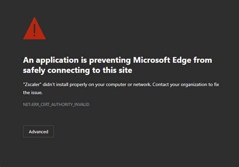 Randomly Getting Zscaler Root Certificate Not Installed Browser