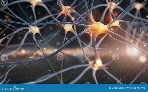 Microscopic Neural Network Abstraction. Interconnected Neurons at Microscopic Scale Stock ...