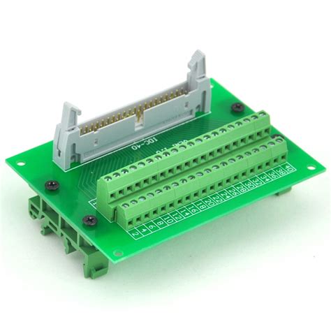 ELECTRONICS SALON IDC40 Header Interface Module With Simple DIN Rail Mounting Feet ELECTRONICS