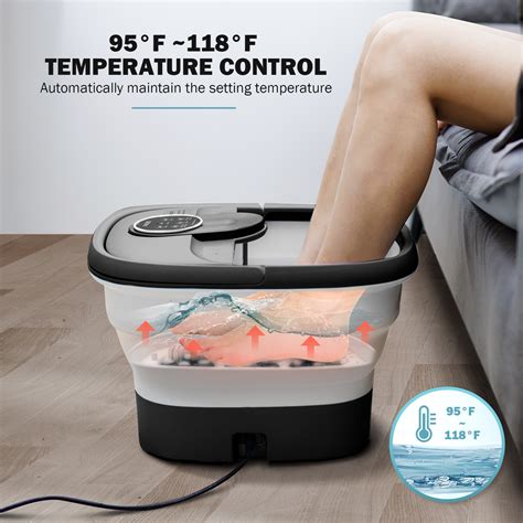 Knqze Motorized Collapsible Foot Spa Bath Electric Foot Bath Massager