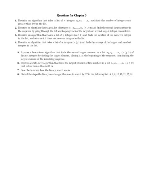 Chapter3 Test Bank Download Free Pdf Algorithms Algorithms And
