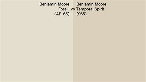 Benjamin Moore Fossil Vs Temporal Spirit Side By Side Comparison