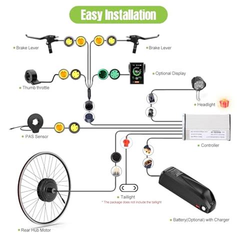 Bafang 48v 500w Front Hub Motor Electric Bike Conversion Kit For 26