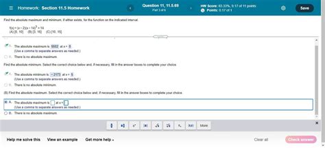 Solved Homework Section 115 Homework Question 11