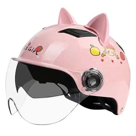 Dual Lens Motorcycle Half Helmet Electric Motorbike Riding Safety Crash
