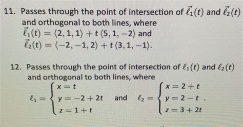 Solved In Exercises 5 14 Write The Vector Parametric And