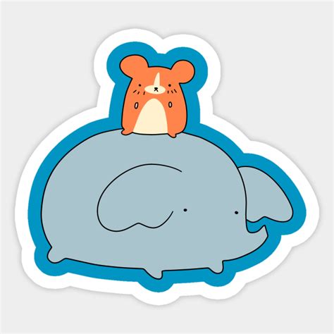 Hamster And Elephant Hamster Sticker Teepublic