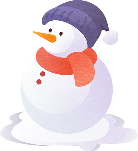 兔年春节传统习俗插画a 雪人